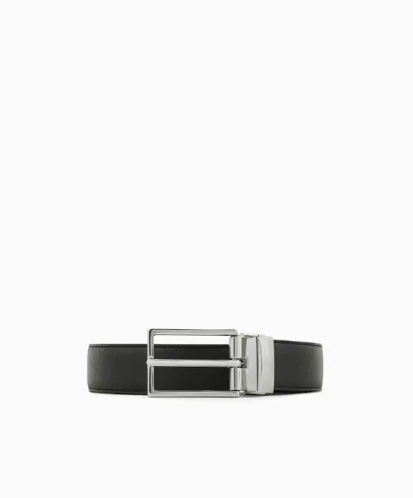 Emporio Armani Reversible Leather Belt - Black
