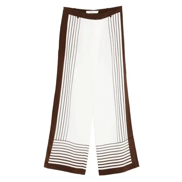Sir The Label Striped Wide Leg Trousers - White