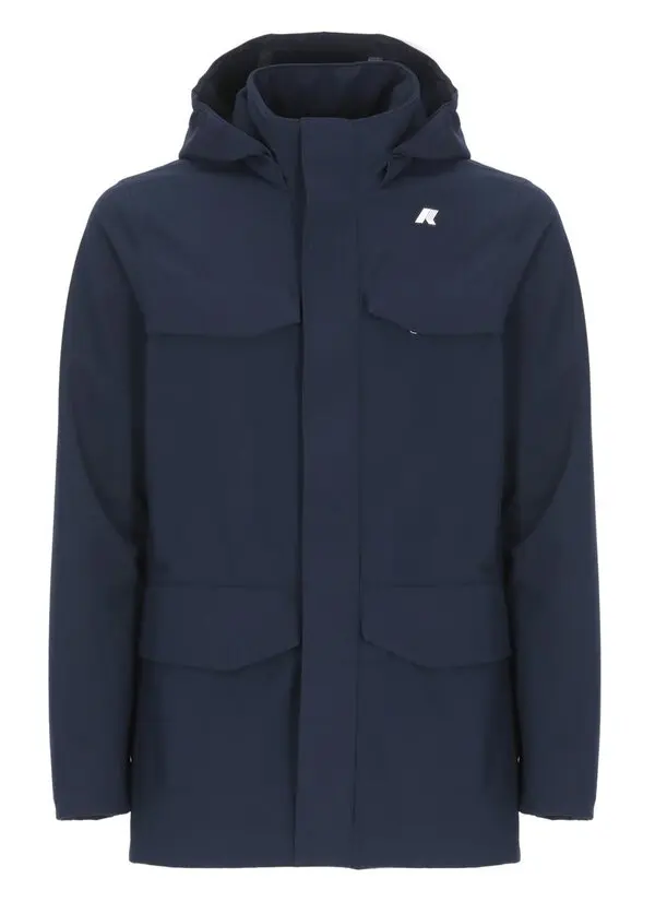 K-WAY Jacket With Logo Patch - Blue