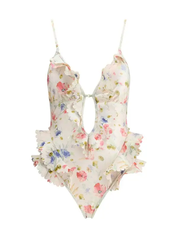 Zimmermann Lucky Waterfall Swimsuit - Multicolour