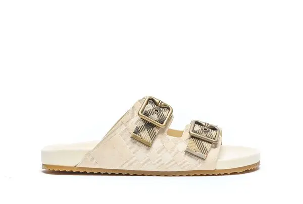 Burberry Check Sandals - Beige