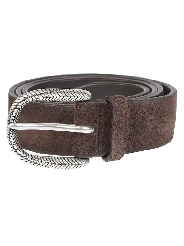 ORTIGNI Leather Belt - Brown