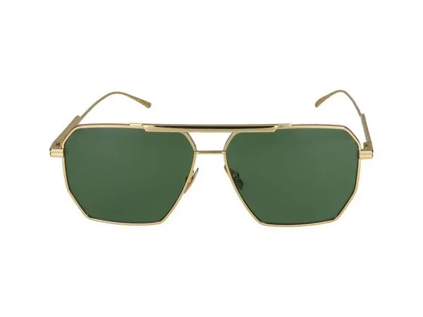 Bottega Veneta Sunglasses - Gold Gold Green