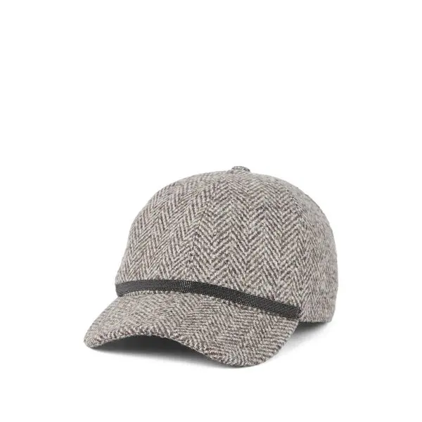 Brunello Cucinelli Baseball Cap With Monili Beaded Trim - Brown