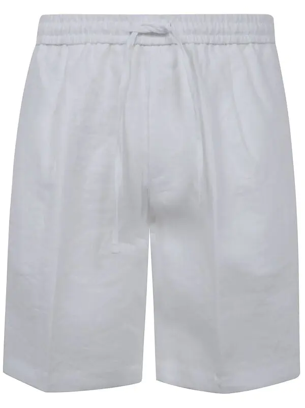 MICHAEL COAL Max Drawstring Bermuda Trousers - White