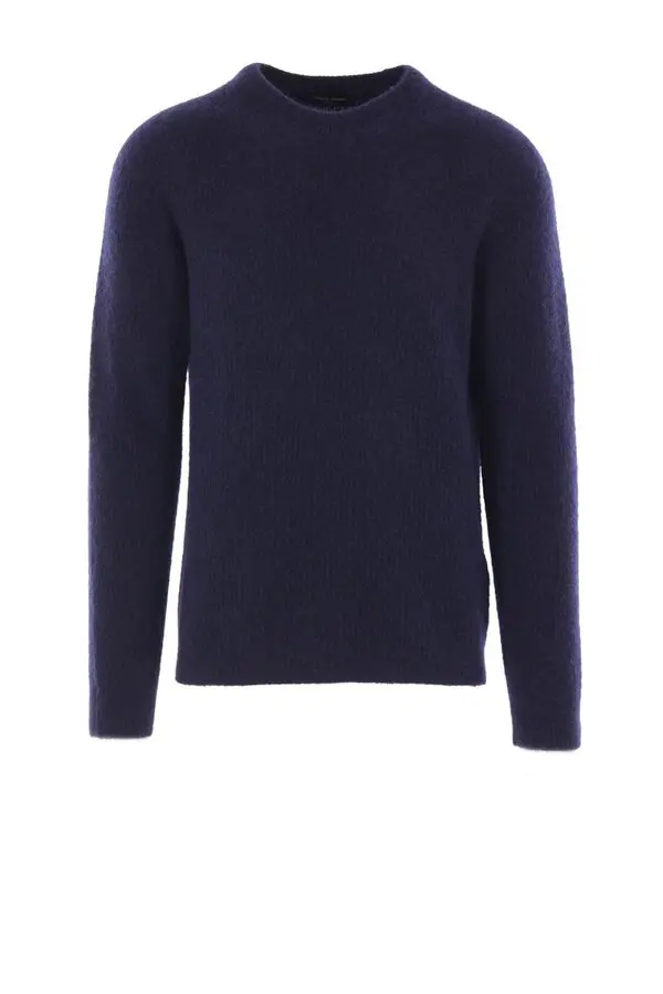 ROBERTO COLLINA Ribbed Cashmere And Silk Blend Sweater - Blue