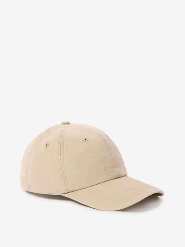 Stone Island Embroidered Cotton Cap - Beige