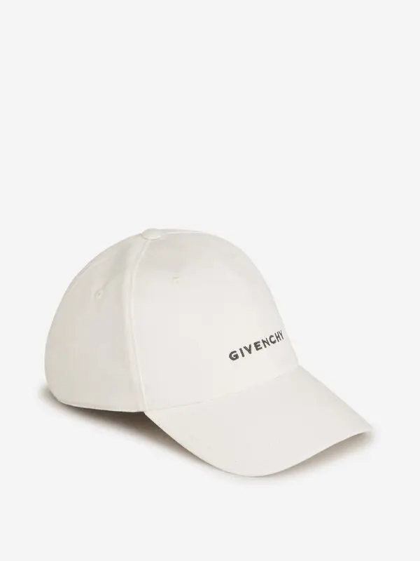 Givenchy Logo Cotton Cap - White