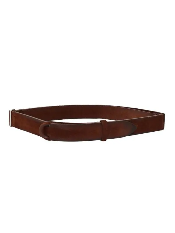 ORTIGNI Leather Belt - Brown