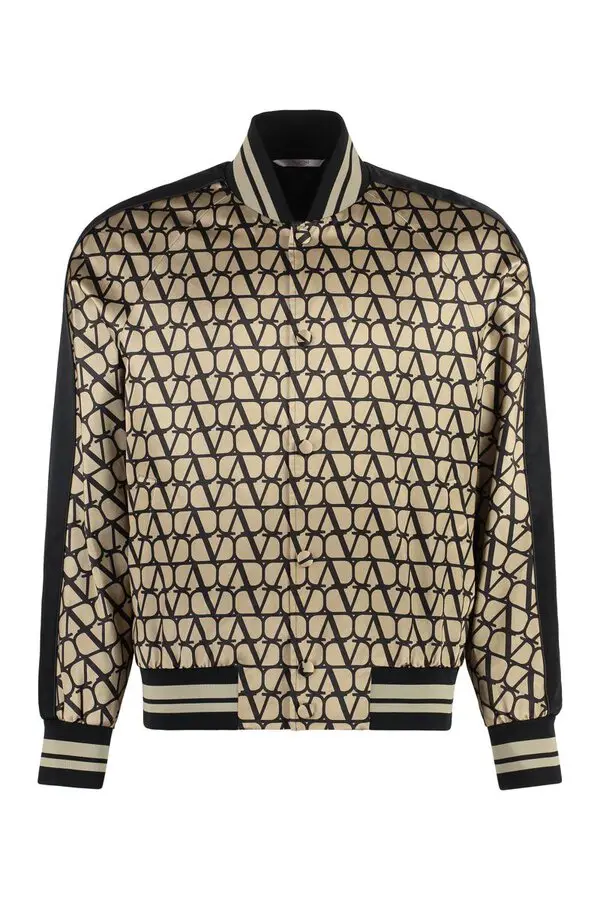 Valentino Garavani Printed Bomber Jacket - Beige