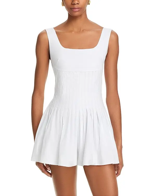Line & Dot Ophella Poplin Romper - White