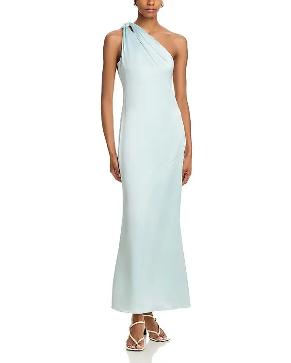 Line & Dot Daniella One Shoulder Satin Dress