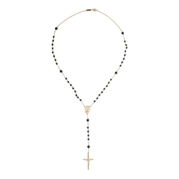 Dolce & Gabbana Gold Rosary-style Necklace - Black