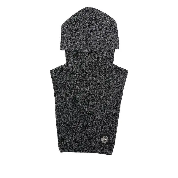 Stone Island Ribbed Knit Hat - Black