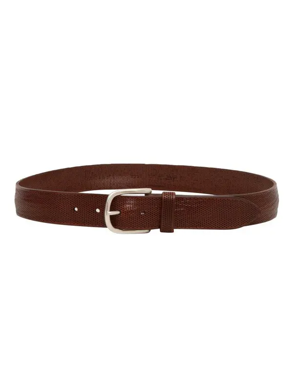 ORTIGNI Leather Belt - Brown