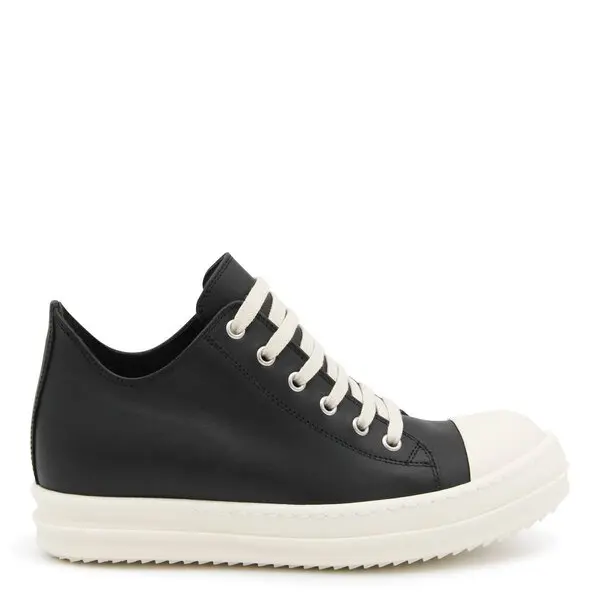 Rick Owens Suede Leather Vintage Sneakers - Black/milk