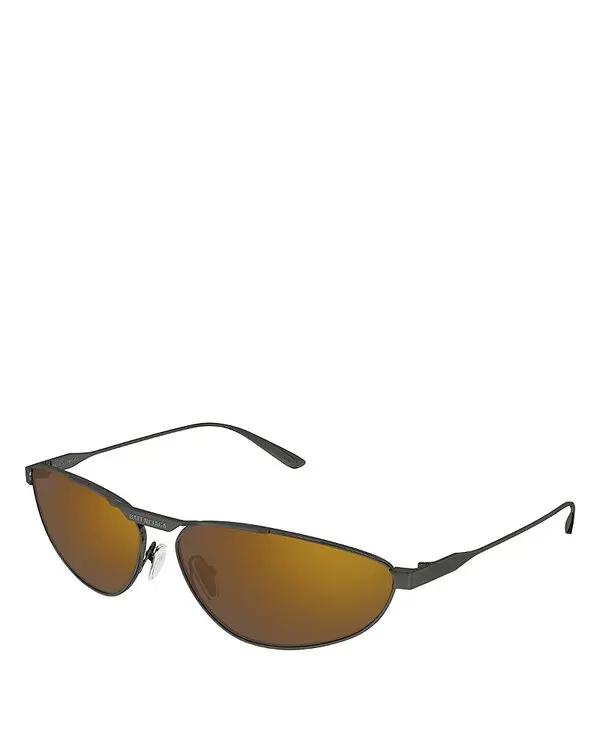 Balenciaga Tag 3.0 Navigator Sunglasses, 66mm - Rutenium