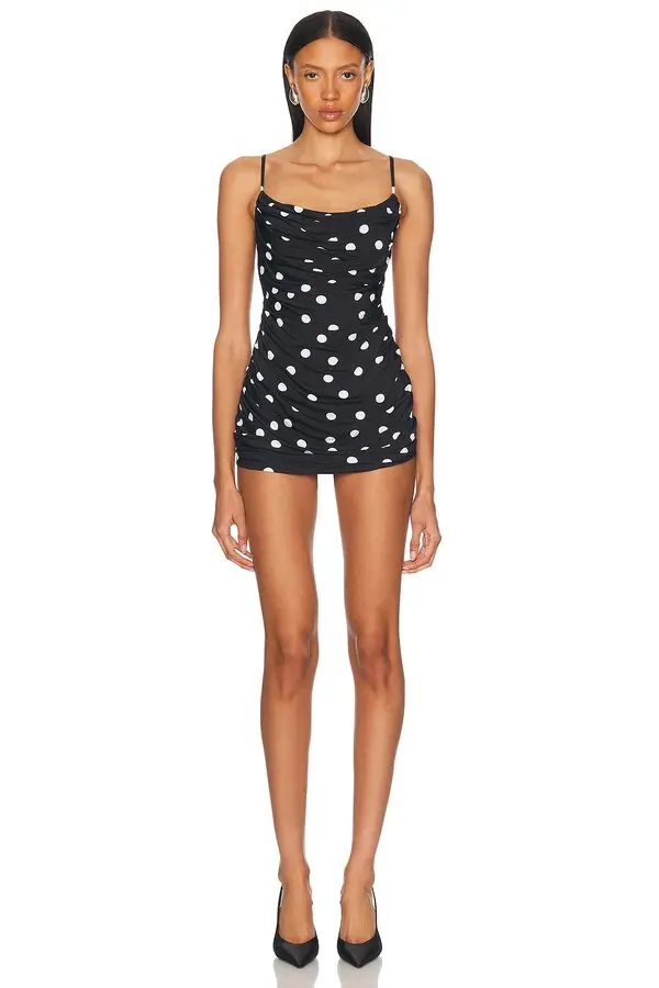 Alexandre Vauthier Polka Dot Mini Dress - Black & White