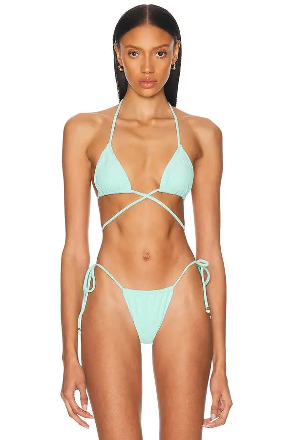 BANANHOT Bell Bikini Top - Aqua Marine