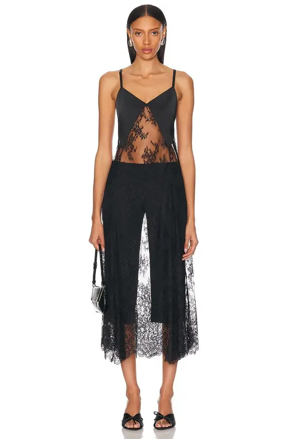 sheer lace slip dress Meringue