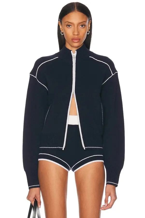 Guest In Residence Cashmere Track Jacket - Midnight | Editorialist