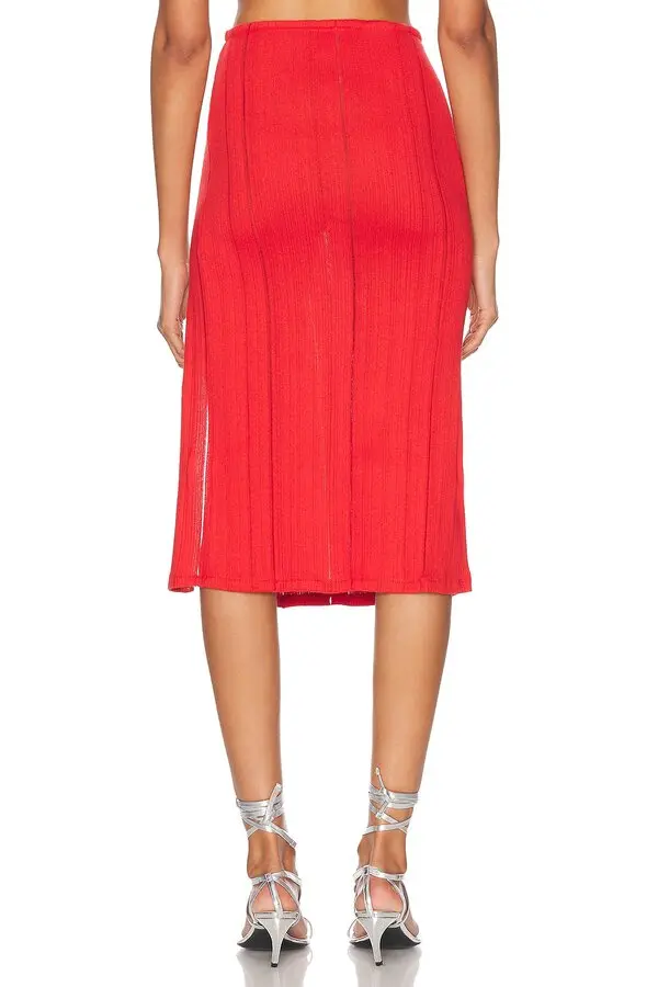 JADE CROPPER Side Slit Midi Skirt