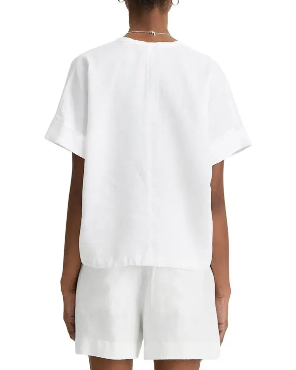 Vince Dolman Sleeve Linen Top