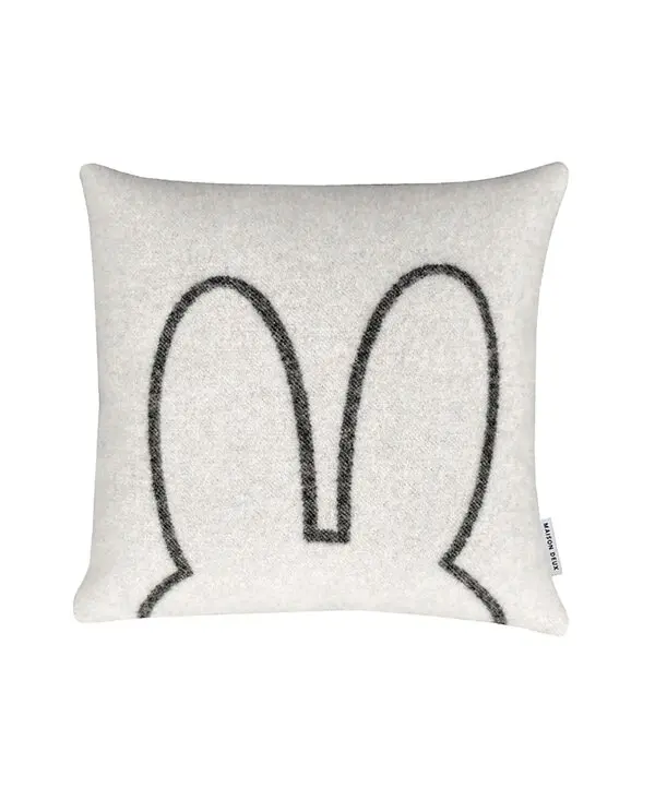 MAISON DEUX Miffy Cushion Cover, 1.65" L X 1.65" W - White