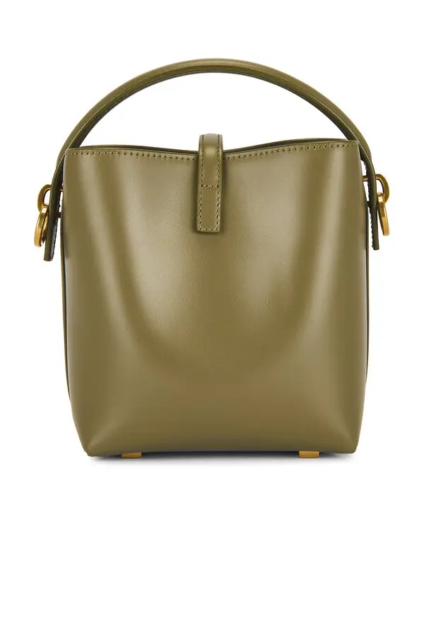 Saint Laurent Mini Le 37 Bucket Bag - Strong Moss