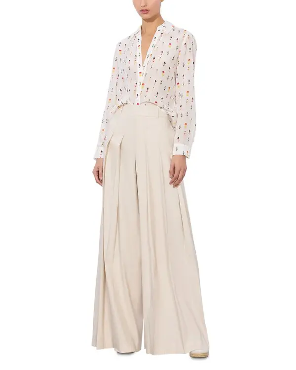 Alice + Olivia Eloise Silk Blouse - White