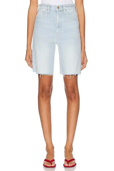 MOTHER High Waisted Rider Bermuda Short Fray