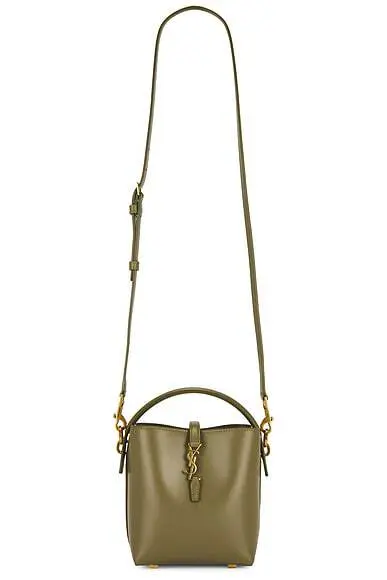 Saint Laurent Mini Le 37 Bucket Bag - Strong Moss