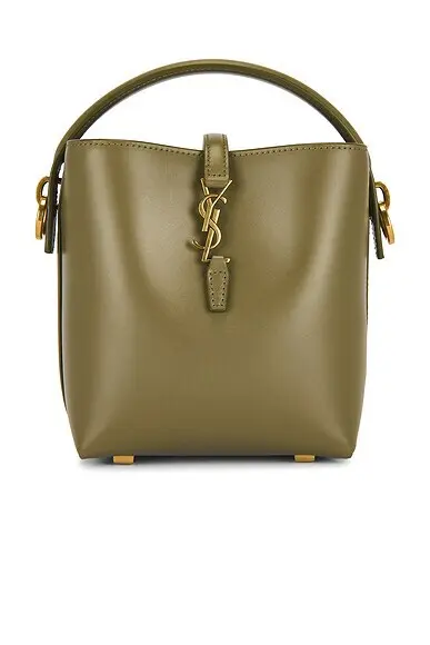 Saint Laurent Mini Le 37 Bucket Bag - Strong Moss