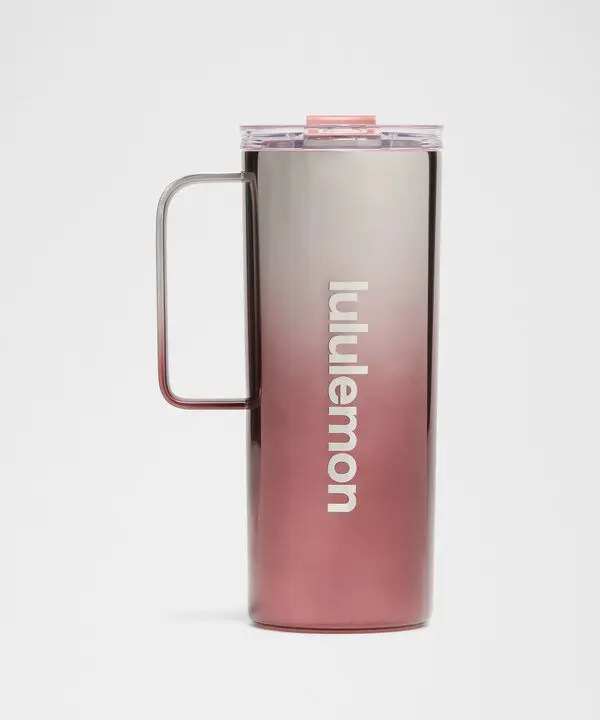 Lululemon Insulated Mug 20oz - Dark Rose Gold/silver