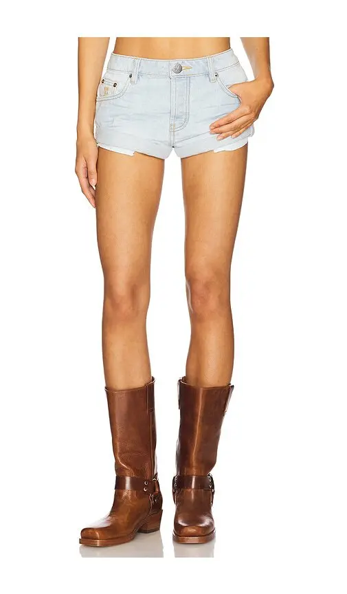 ONETEASPOON Bandits Low Waist Denim Short - Blue