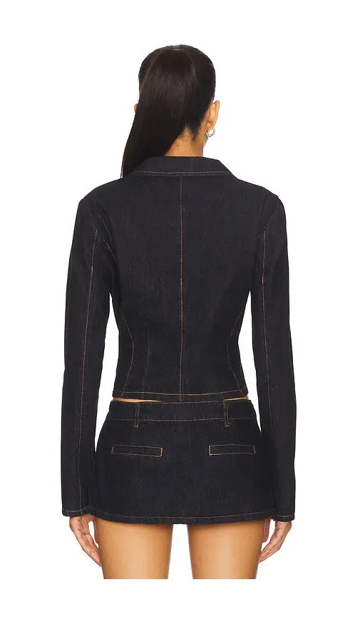Lioness Lune Cropped Denim Blazer