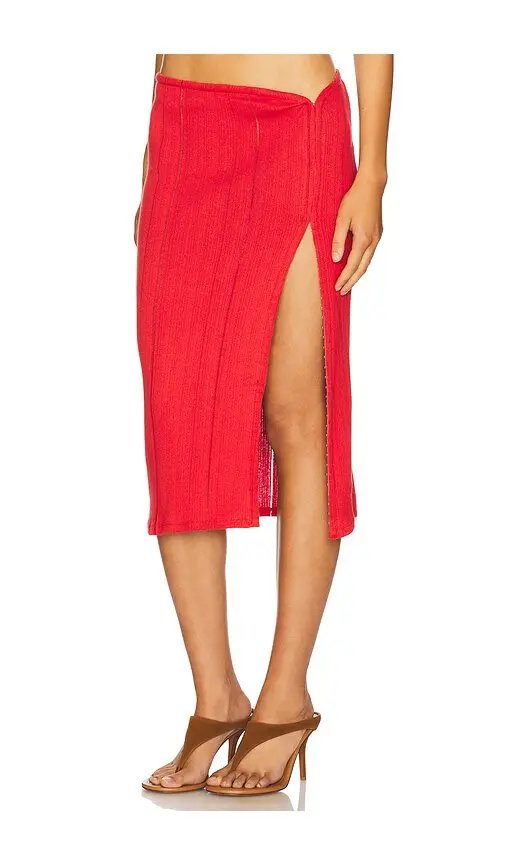 JADE CROPPER Side Slit Midi Skirt