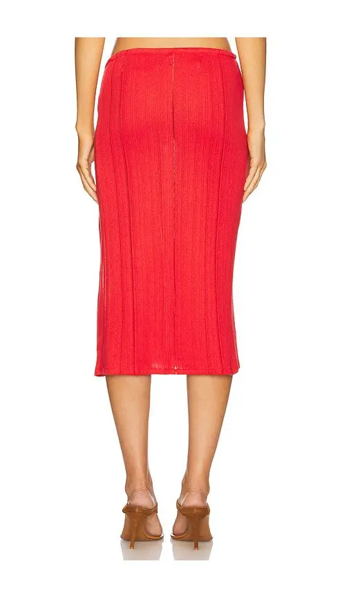JADE CROPPER Side Slit Midi Skirt