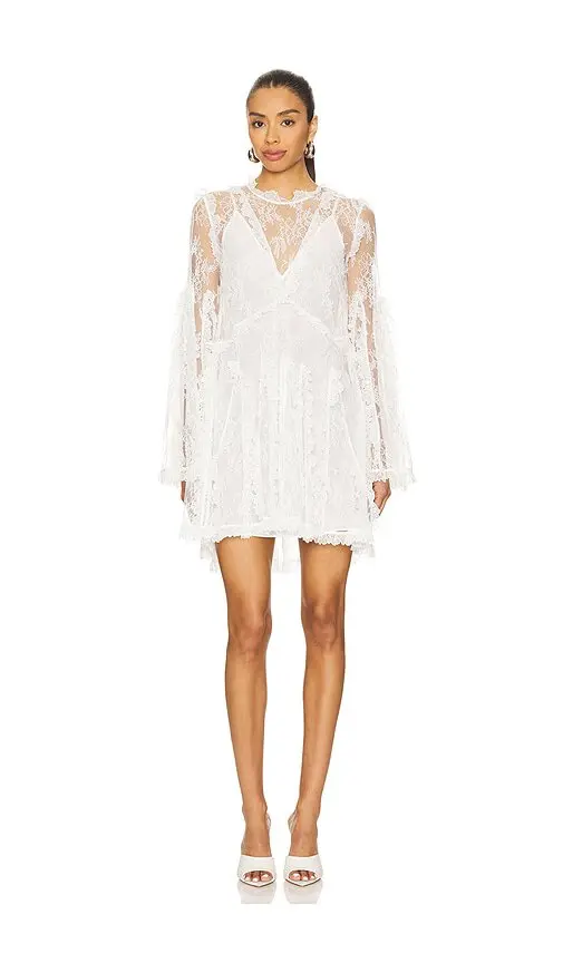 AKNVAS Dorian Lace Dress In . Also - White