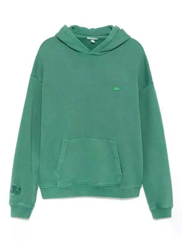 Lacoste Washed Effect Hoodie - Green