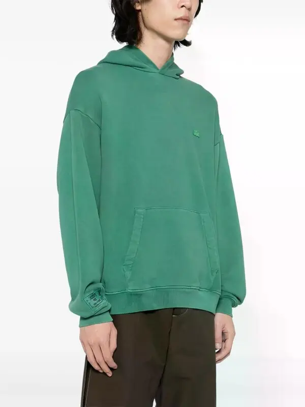 Lacoste Washed Effect Hoodie - Green