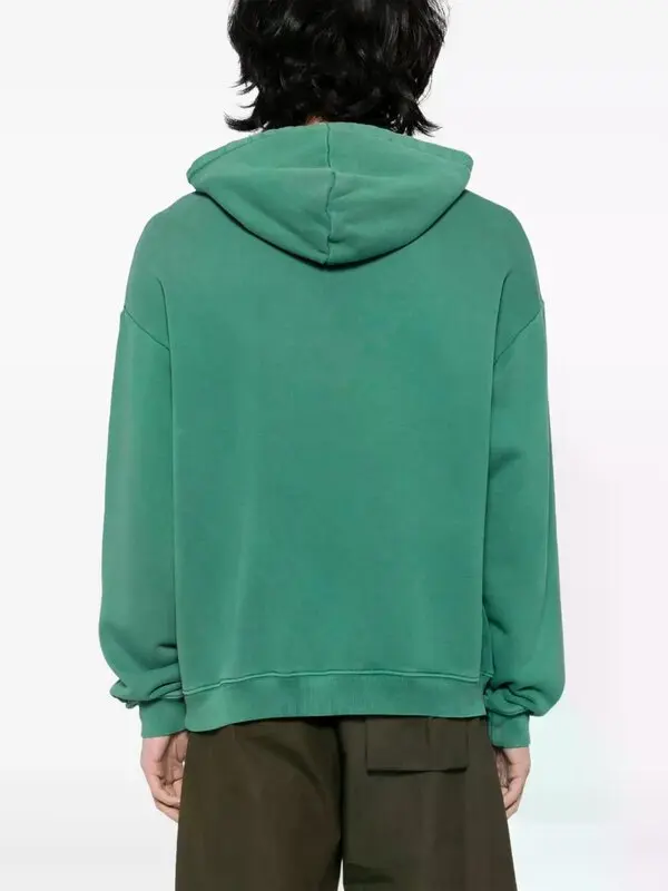 Lacoste Washed Effect Hoodie - Green