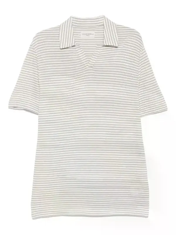 Officine Générale Striped Polo Shirt