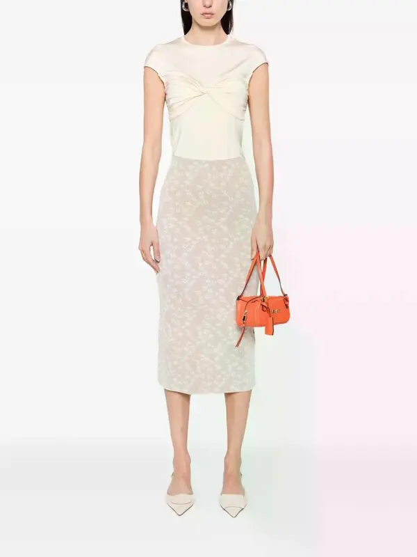 Fendi Bloom-jacquard Midi Skirt