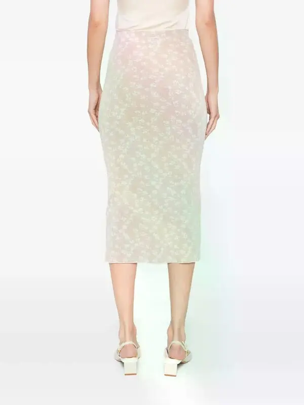 Fendi Bloom-jacquard Midi Skirt