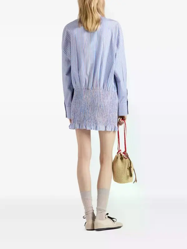Prada Striped Cotton Shirt - Blue