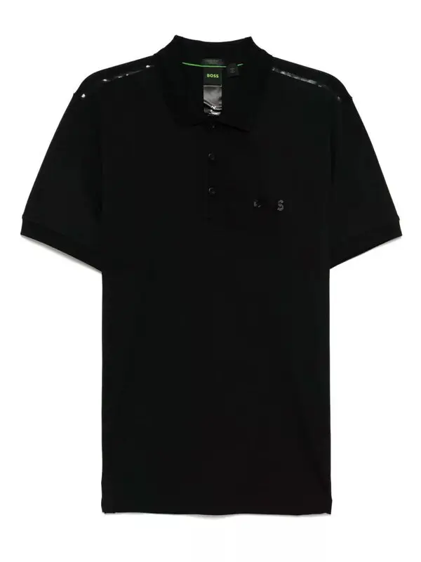BOSS Paddy Mirror Polo Shirt - Black