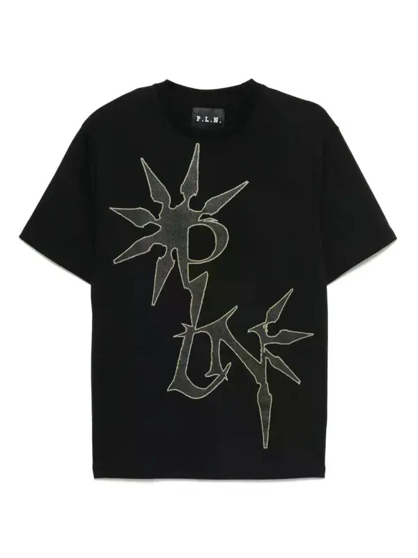 P.L.N. Logo-print T-shirt - Black