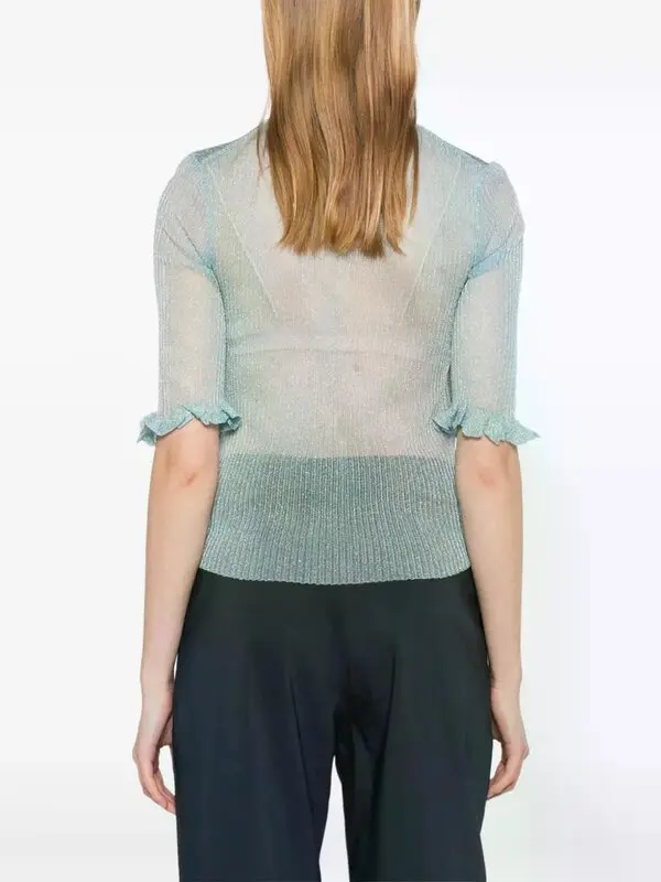 GANNI Bunny Detail Top - Blue