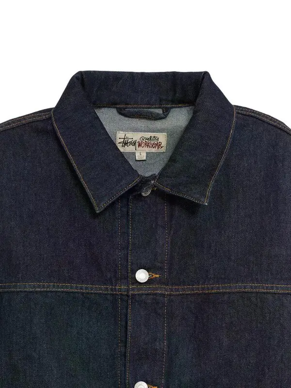 StüSsy Denim Trucker Jacket - Blue | Editorialist